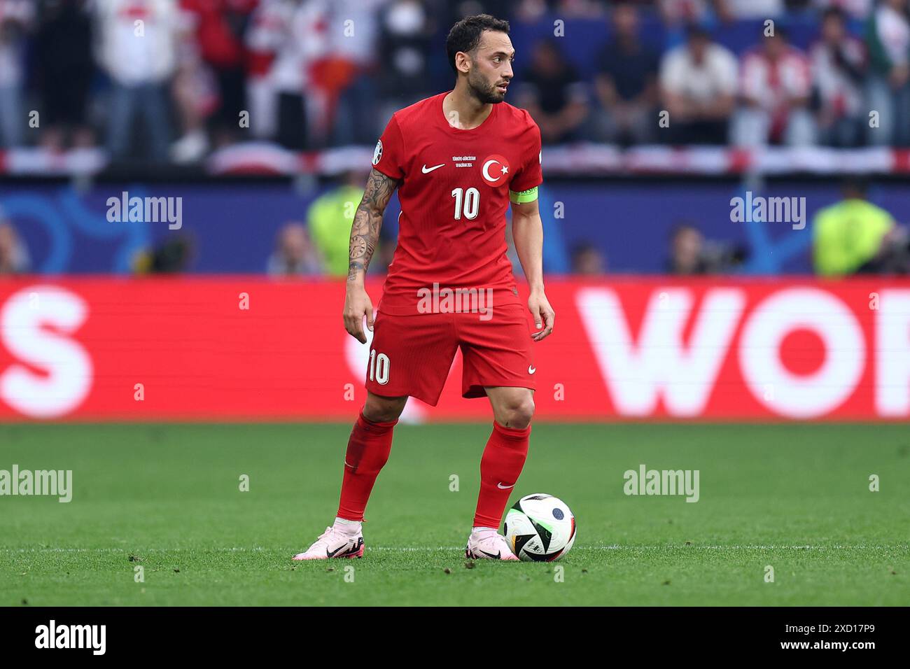 Hakan Calhanoglu of Turkey in action during the Uefa Euro 2024 Group D ...