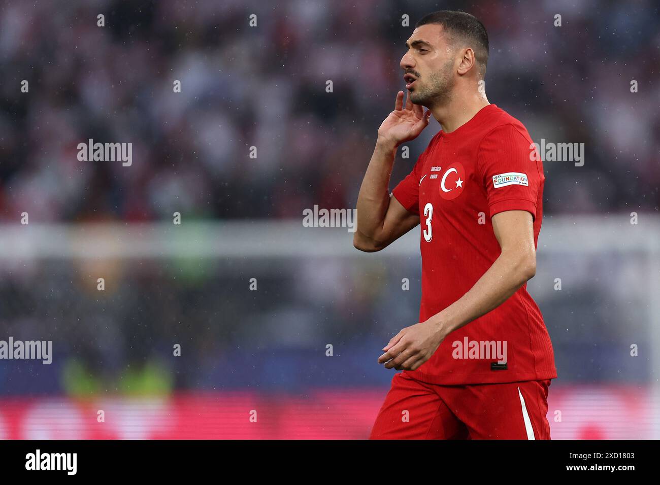 Merih Demiral of Turkey gestures during the Uefa Euro 2024 Group D ...