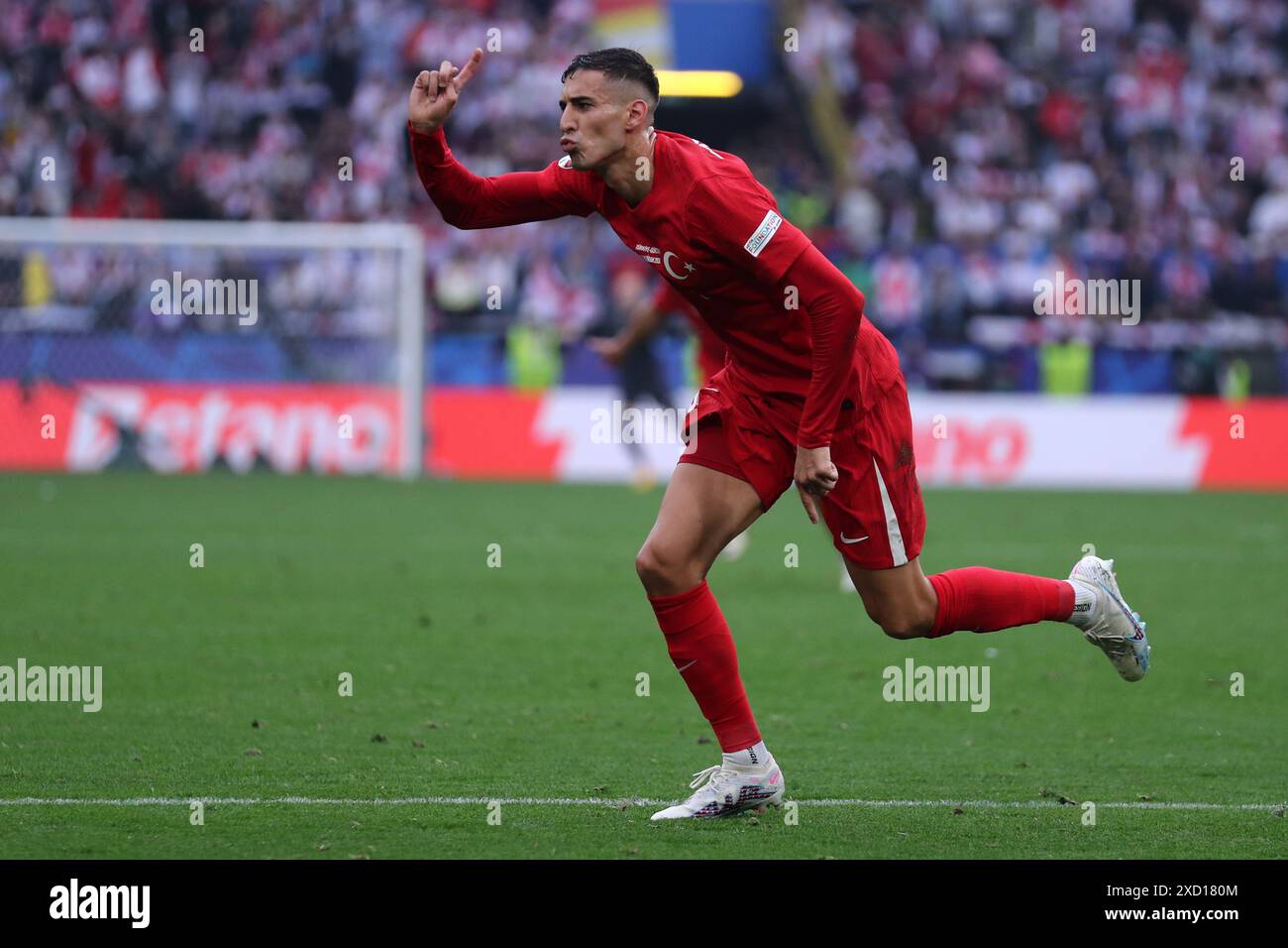Mert Muldur of Turkey celebrates after scoring a goal during the Uefa ...