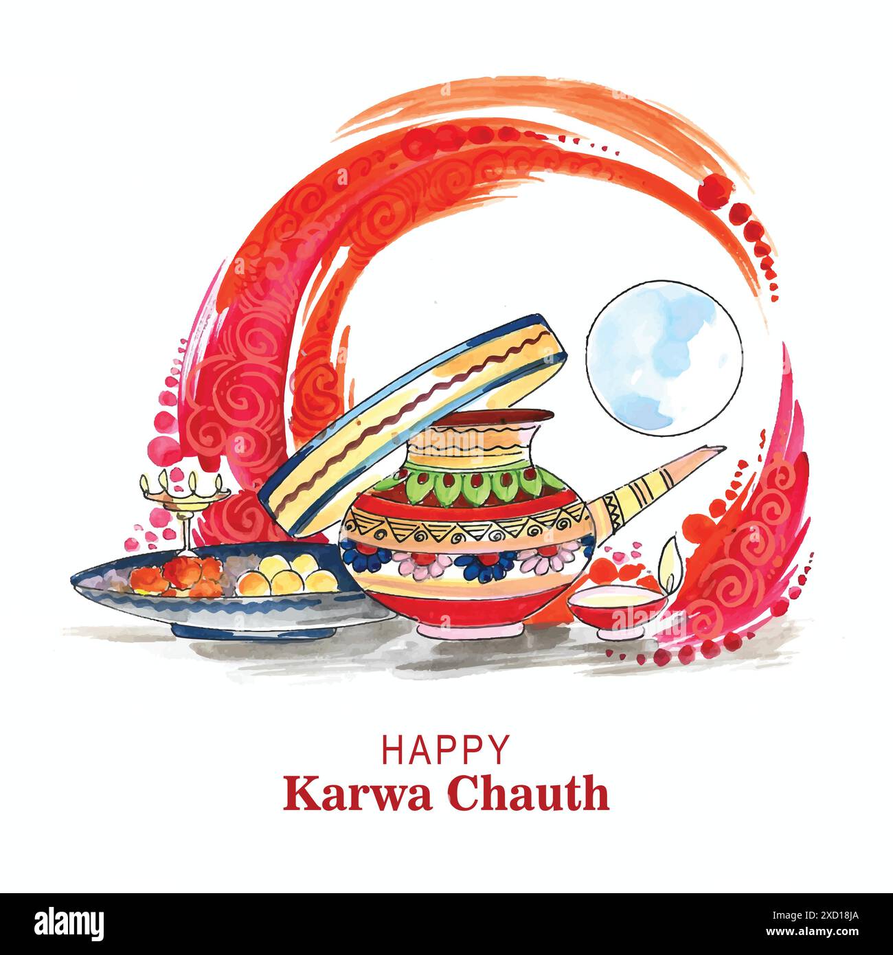 Happy karwa chauth Stock Vector Images - Alamy