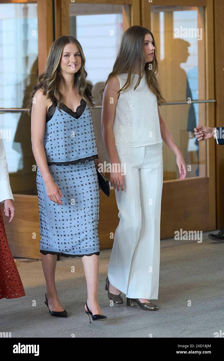 Madrid, Spain. 19th June, 2024. Crown Princess Leonor, Princess Sofia ...