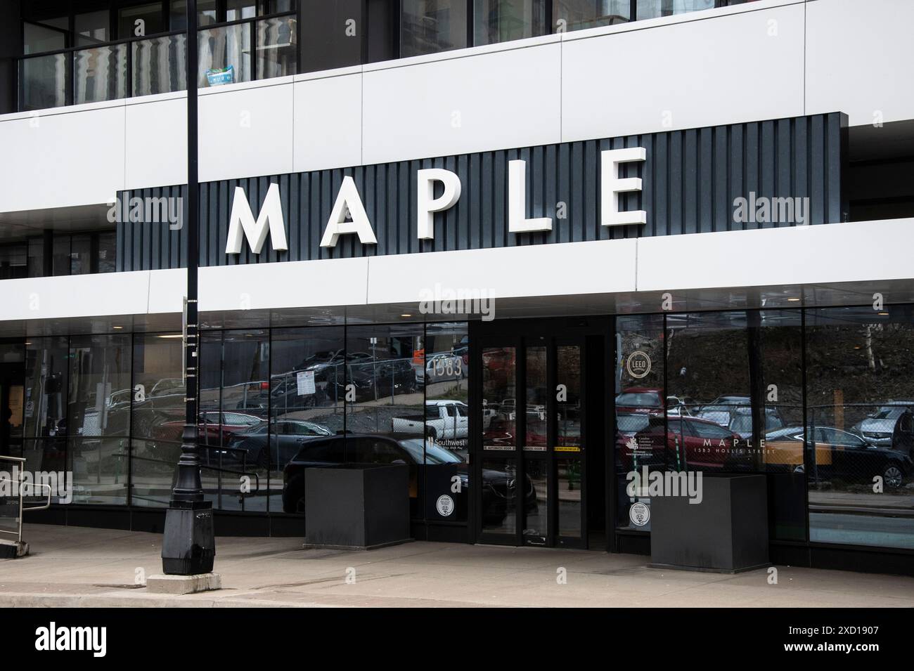 Maple apartments sign on Hollis Street in downtown Halifax, Nova Scotia ...