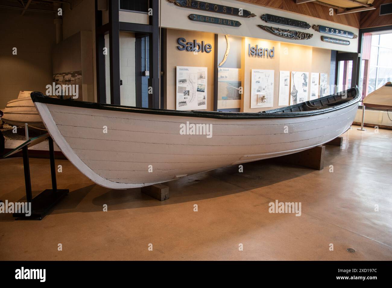 Surf boat at the Maritime Museum of the Atlantic at the waterfront ...