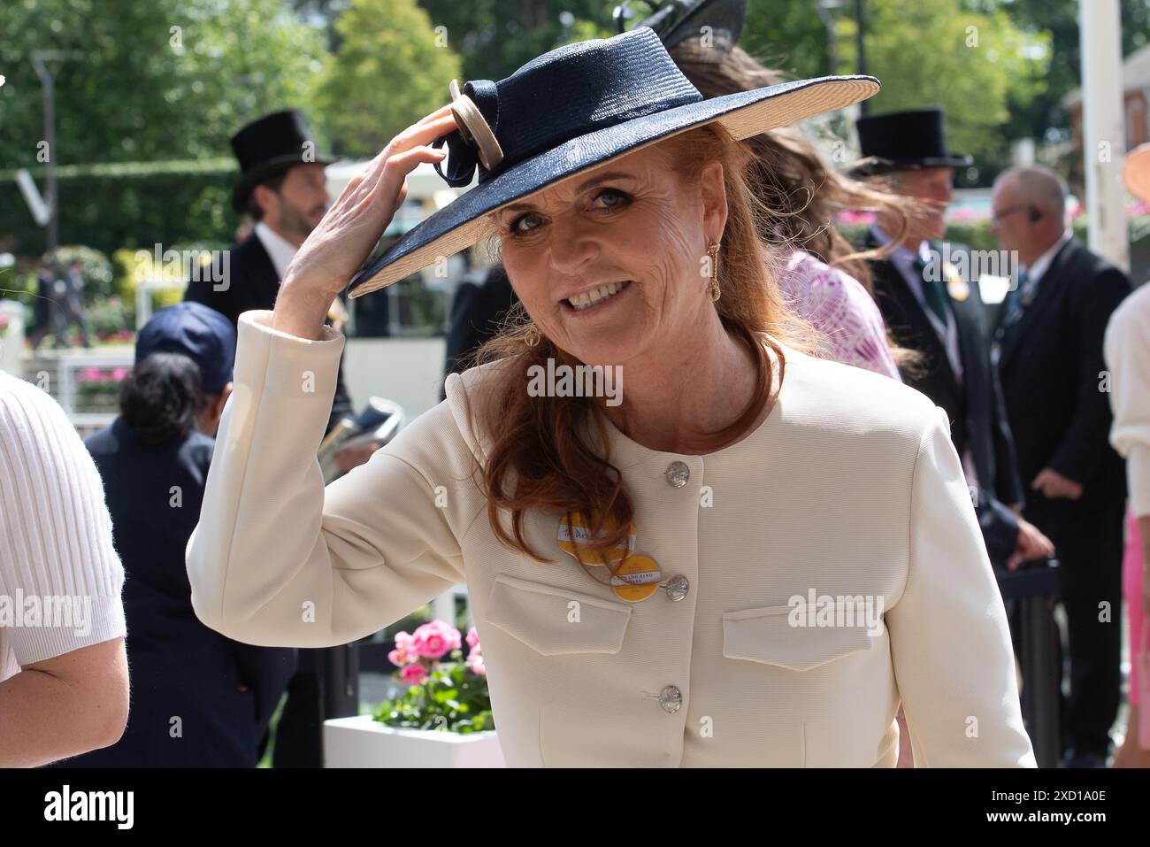 Sarah Ferguson attends Day Two of Royal Ascot at Ascot Racecourse in ...