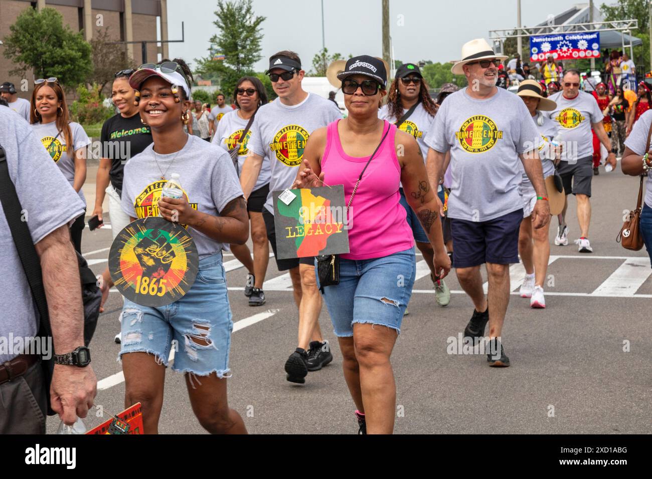 Detroit, Michigan, USA. 19th June, 2024. A Juneteenth parade from ...