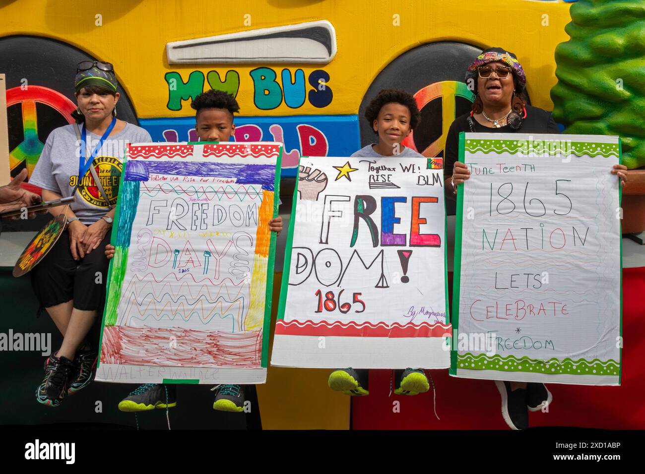 Detroit, Michigan, USA. 19th June, 2024. A Juneteenth parade from ...