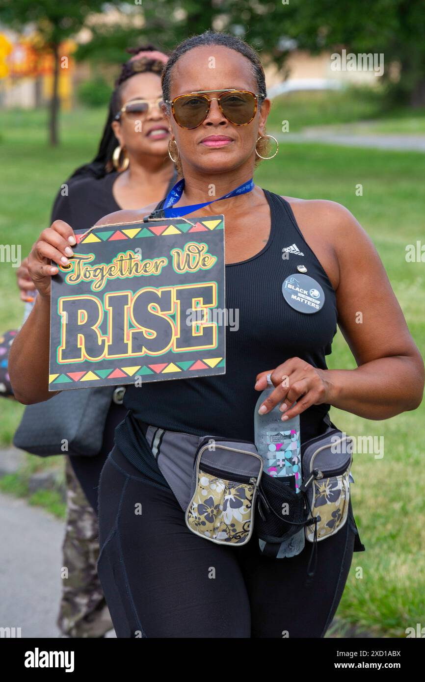 Detroit, Michigan, USA. 19th June, 2024. A Juneteenth parade from ...