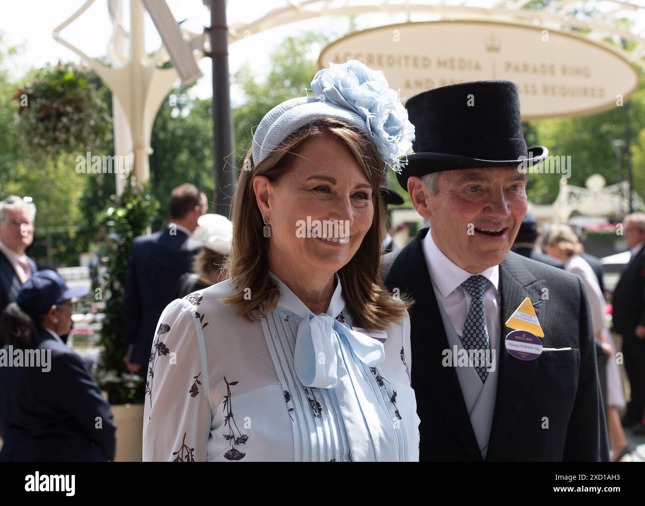 Ascot, Berkshire, UK. 19th June, 2024. Carole Middleton and Michael ...