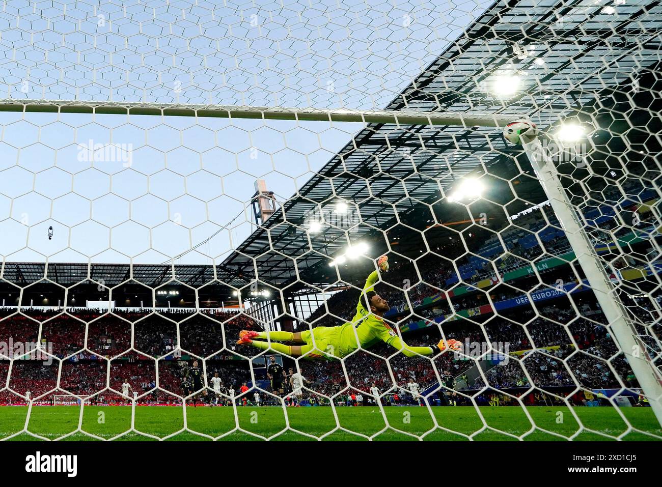 Switzerland's Xherdan Shaqiri scores their side's first goal of the ...