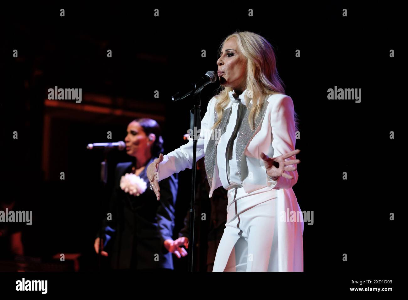 The singer Marta Sanchez performs on stage during the Universal Music ...