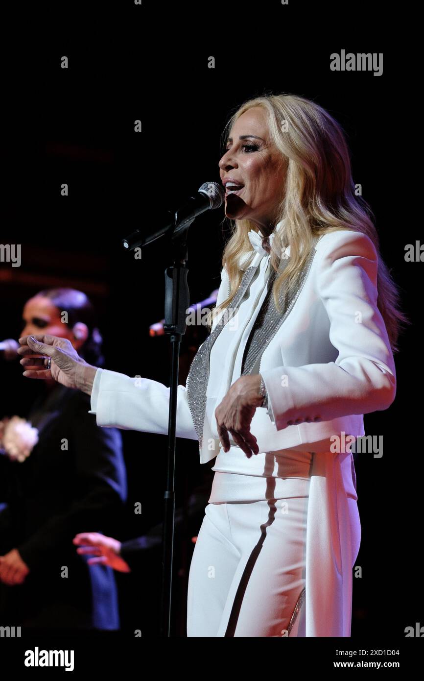 The singer Marta Sanchez performs on stage during the Universal Music ...