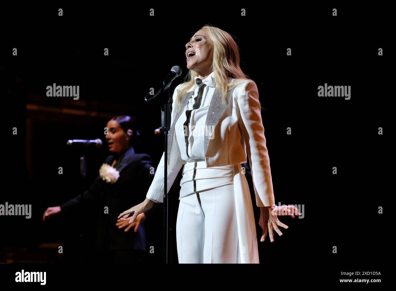 The singer Marta Sanchez performs on stage during the Universal Music ...