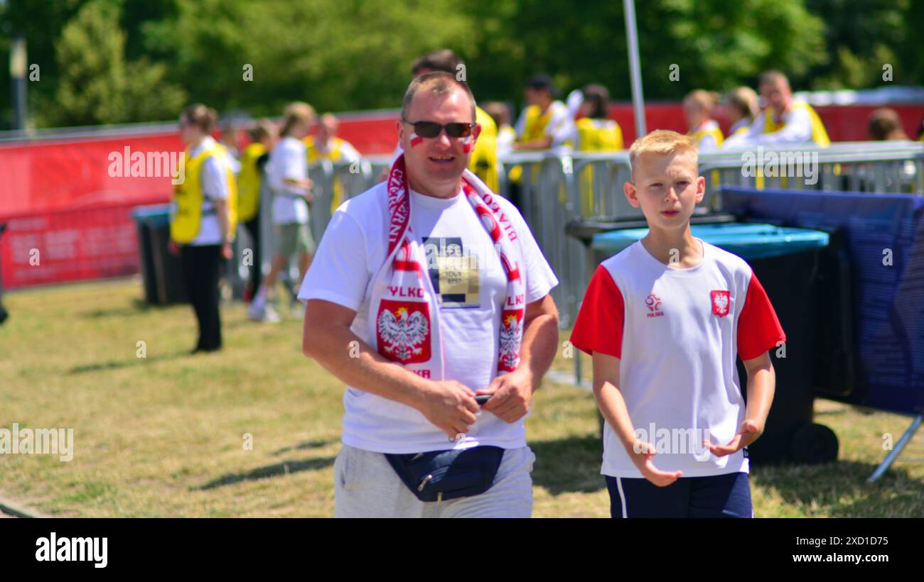 Warsaw, Poland. 16 June 2024. Fan zone hours before Uefa Euro 2024 ...