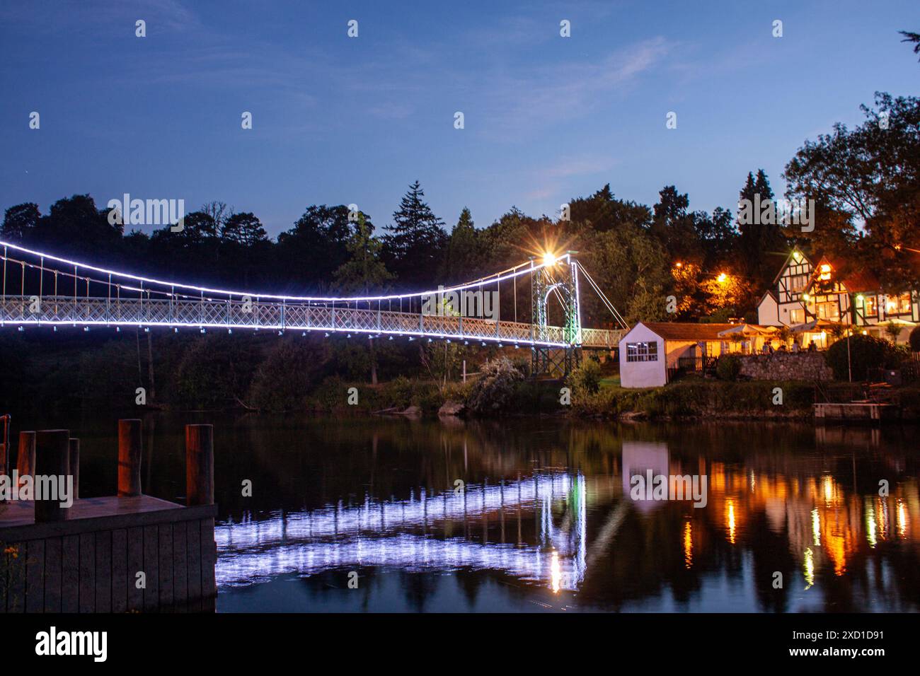 Port Hill Suspension Bridge, Shrewsbury, Shropshire, UK Stock Photo - Alamy