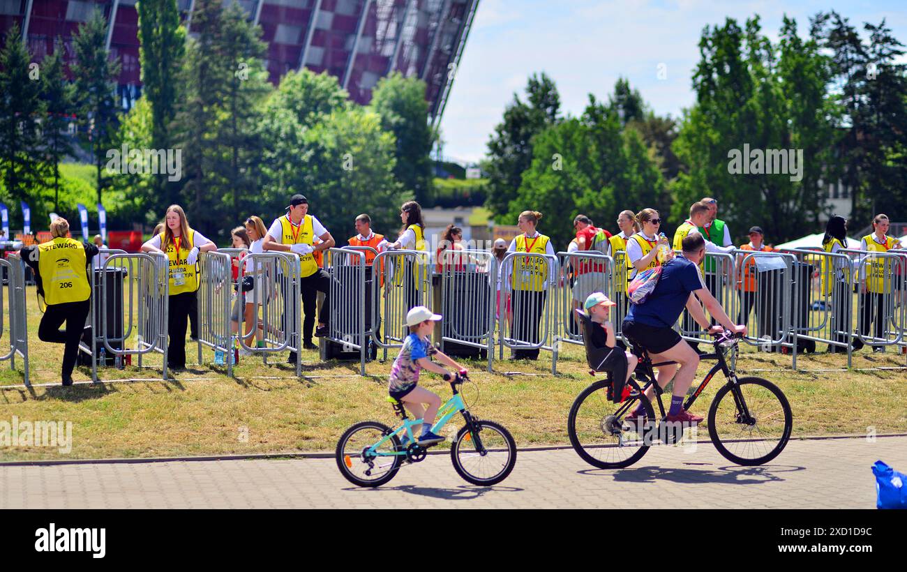 Warsaw, Poland. 16 June 2024. Fan zone hours before Uefa Euro 2024 ...