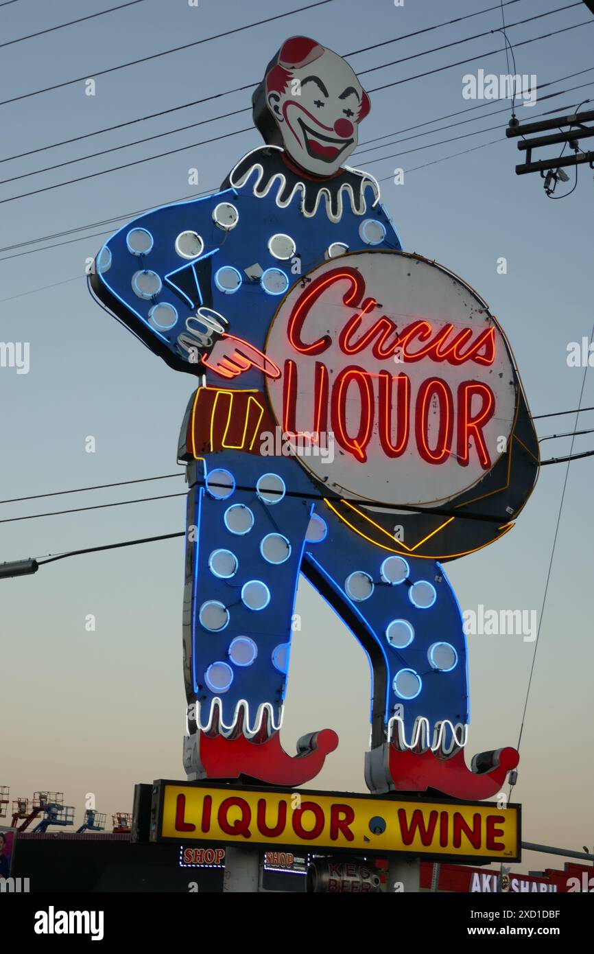 North Hollywood, California, USA 15th June 2024 Giant Neon Clown at ...