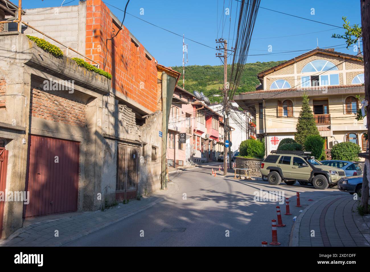 Prizren, Kosovo - June 30. 2023: Old buildings in the city center Stock ...