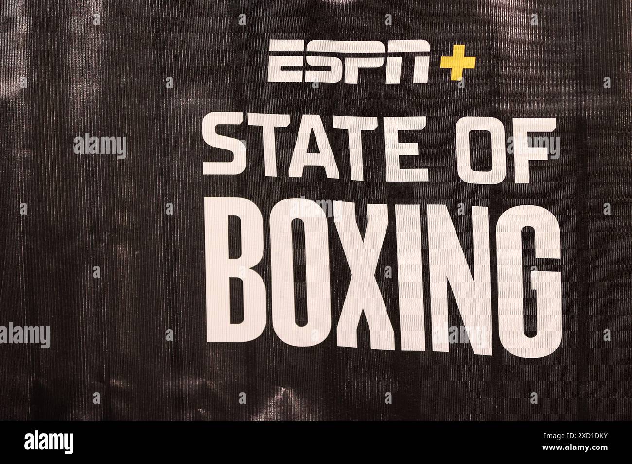 June 19, 2024: An ESPN+ sign on display during the Top Rank Boxing ...