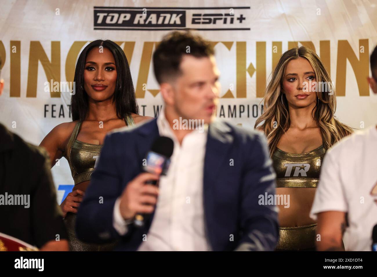 Las Vegas, NV, USA. 19th June, 2024. Top Rank rings girls on stage ...