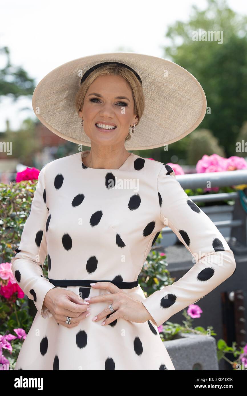 Ascot, Berkshire, UK. 19th June, 2024. ITV Racing Presenter Charlotte Hawkins on Day Two of ...