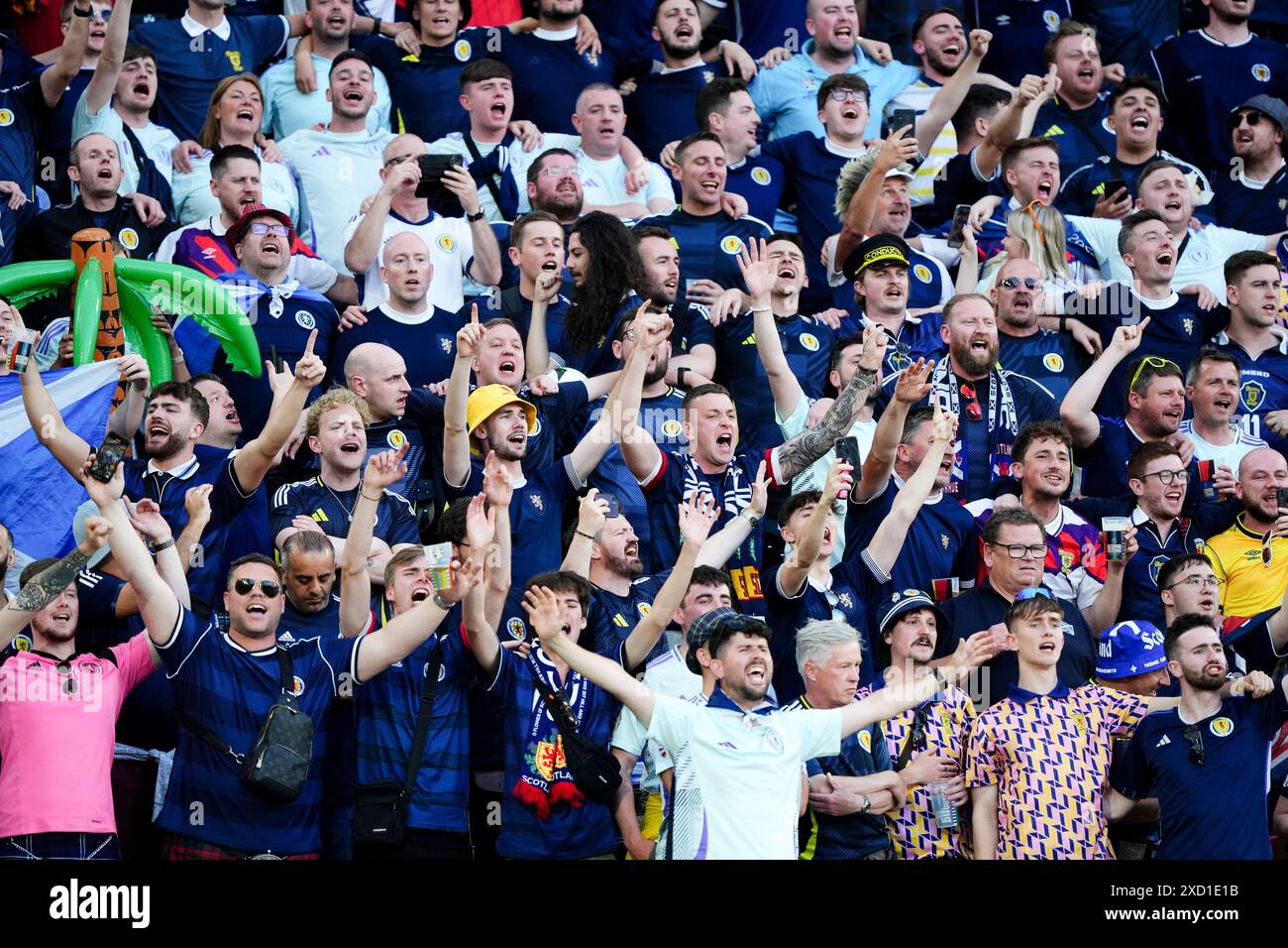 Scotland fans during the UEFA Euro 2024 Group A match at the Cologne ...