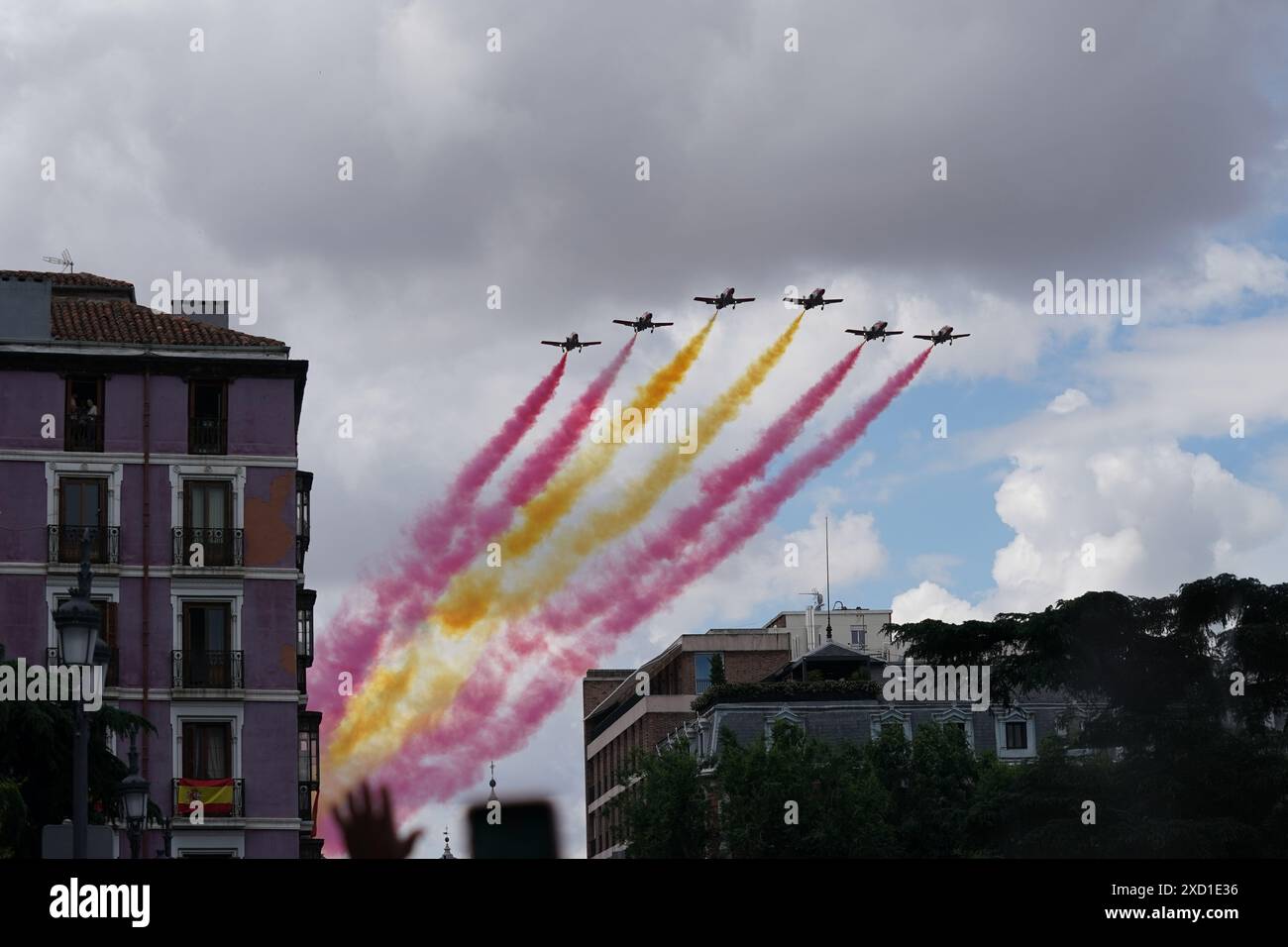 The Spanish Airforce "Patrulla Aguila" (EaglePatrol) aerobatic team ...
