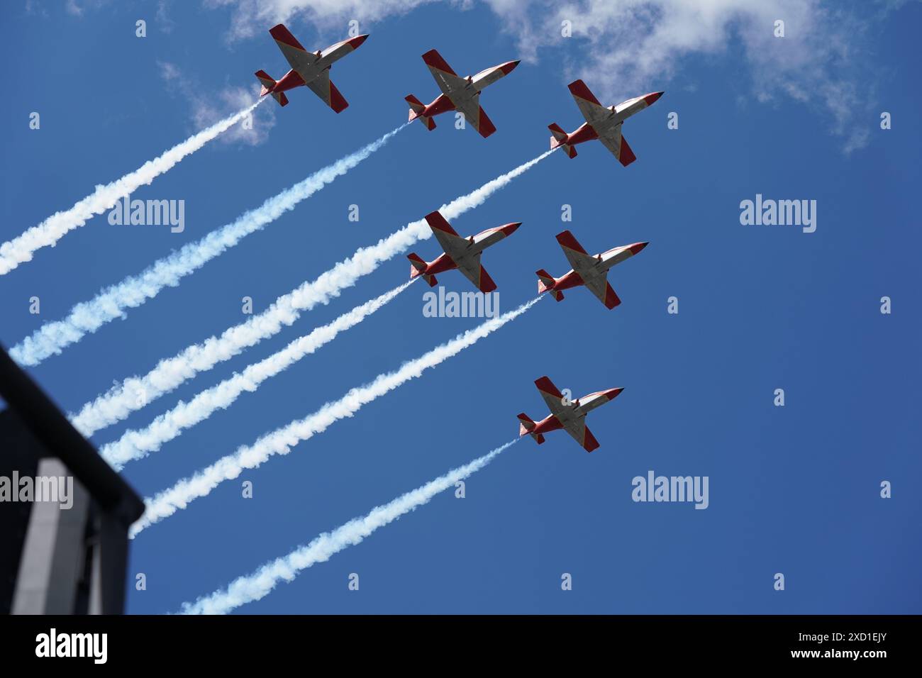 The Spanish Airforce "Patrulla Aguila" (EaglePatrol) aerobatic team ...