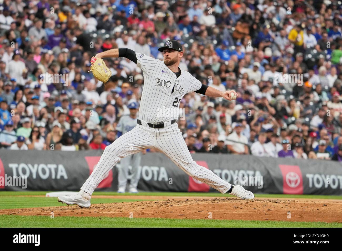 June 18 2024: Rockies pitcher Austin Gomber (26) throws a pitch during ...