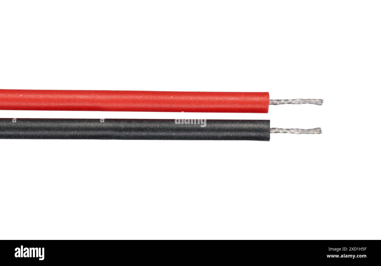 Black insulated wires hi-res stock photography and images - Alamy