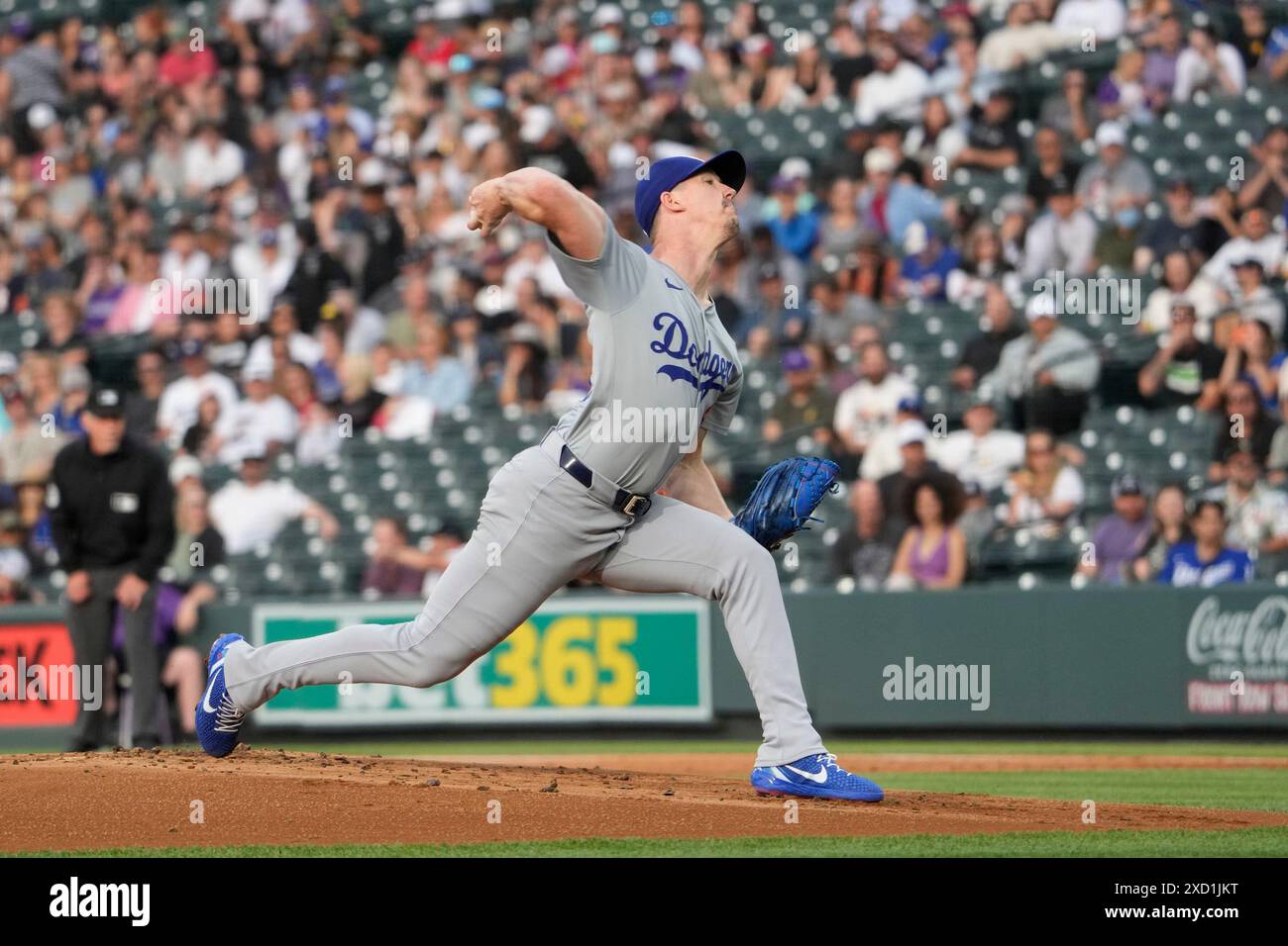 June 18 2024: Dodger pitcher Walker Buehler (21) throws a pitch during ...