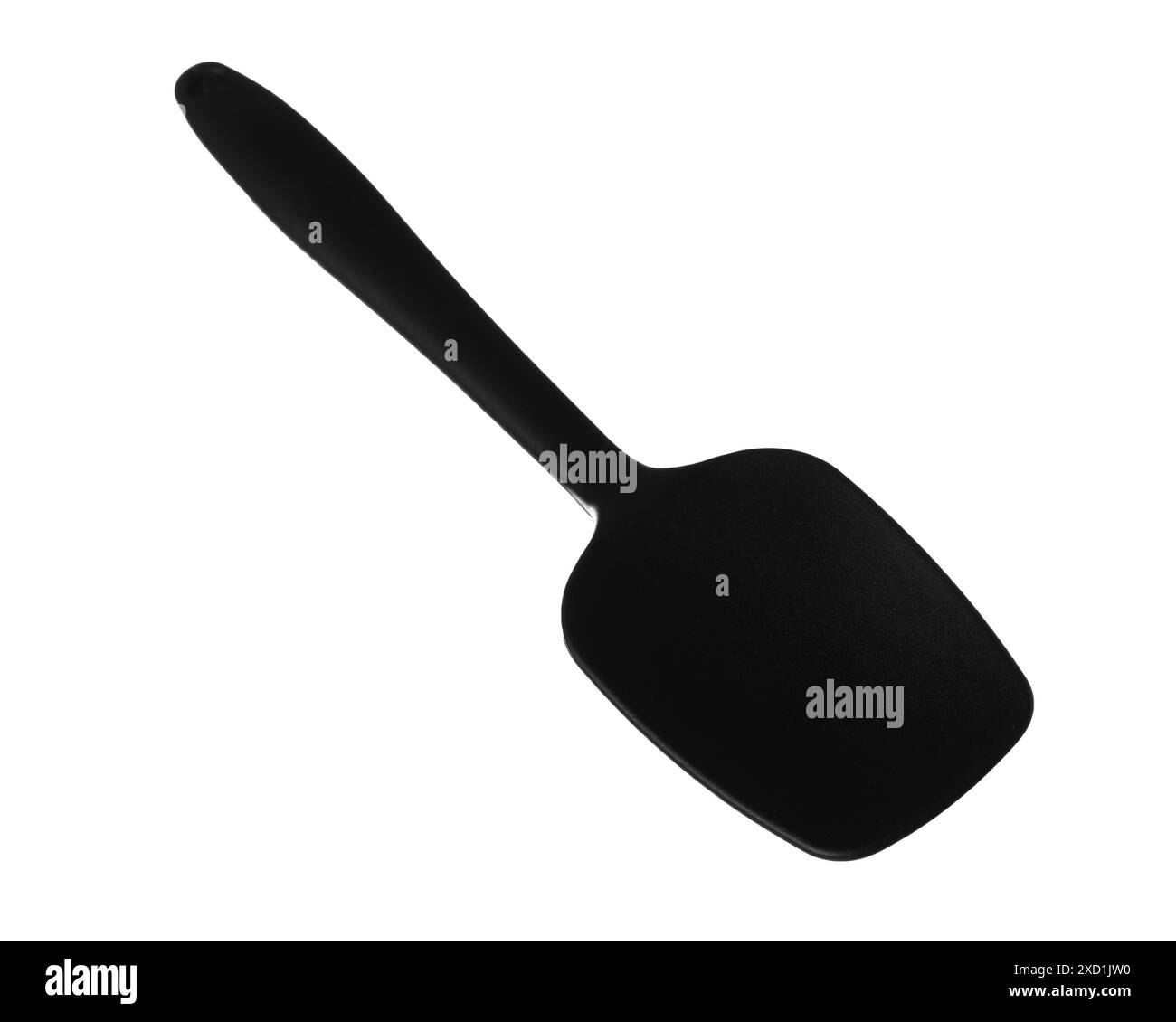 One black spatula isolated on white. Kitchen utensil Stock Photo - Alamy