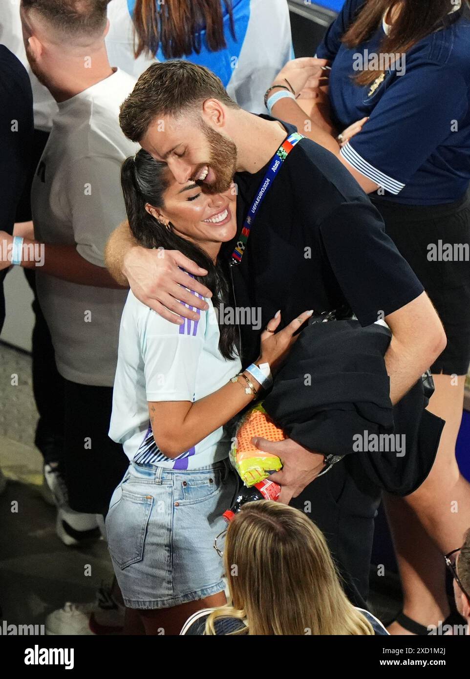 Scotland goalkeeper Angus Gunn with girlfriend Jade Kelly Mills, in the ...