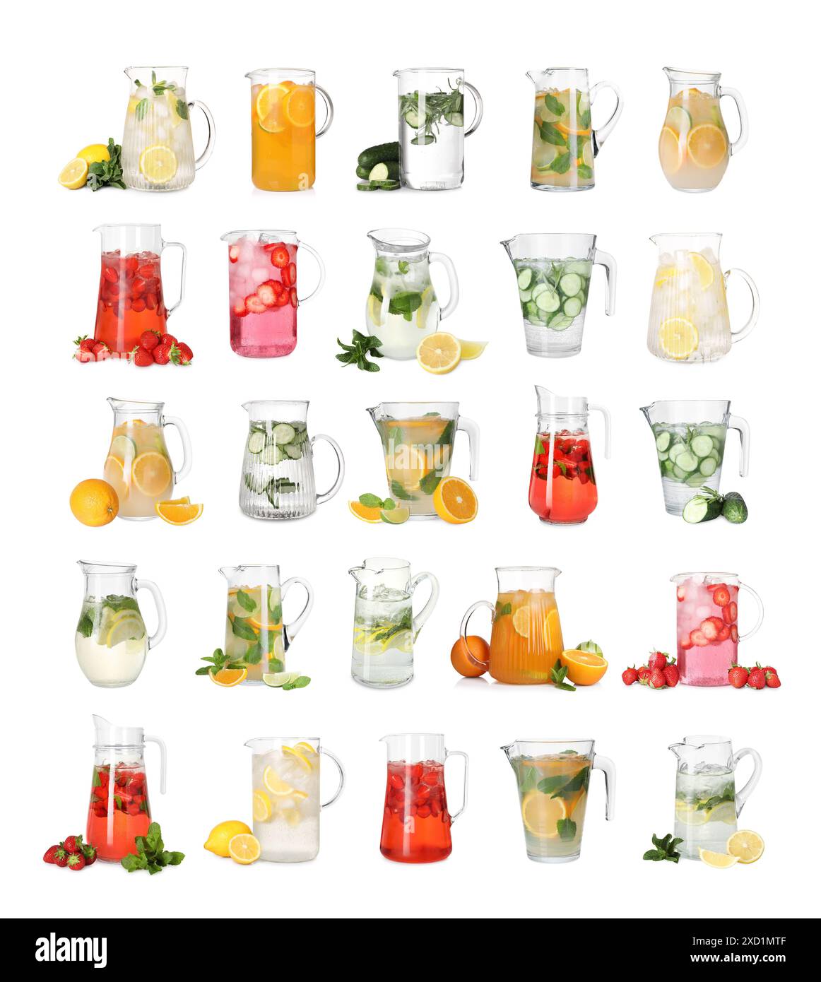 Healthy summer drinks refreshing collection Cut Out Stock Images ...