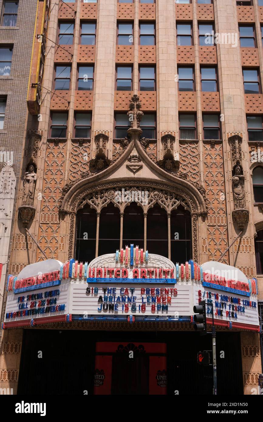 The United Artists Theater (at Ace Hotel), Broadway, Downtown Los Angeles, California, United ...