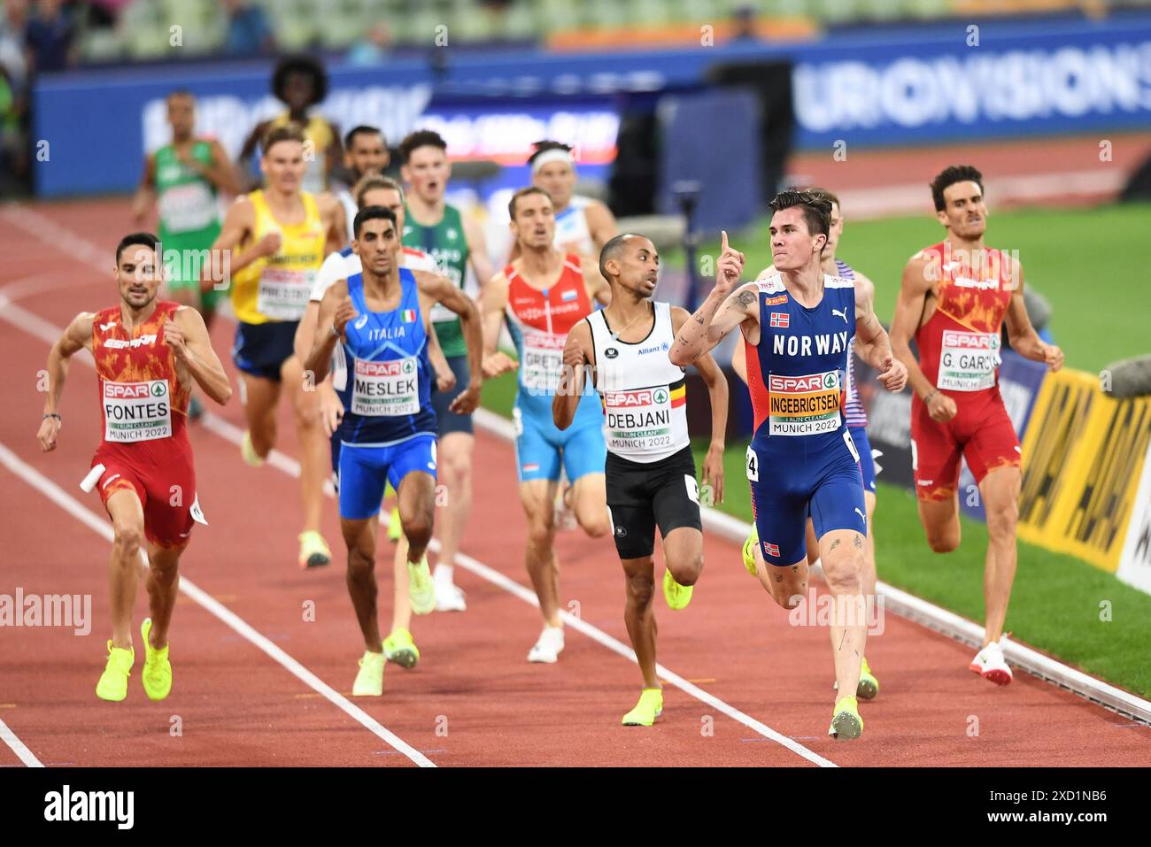 Jakob Ingebrigtsen (Norway), Ismael Debjani (Belgium), Ignacio Fontes ...