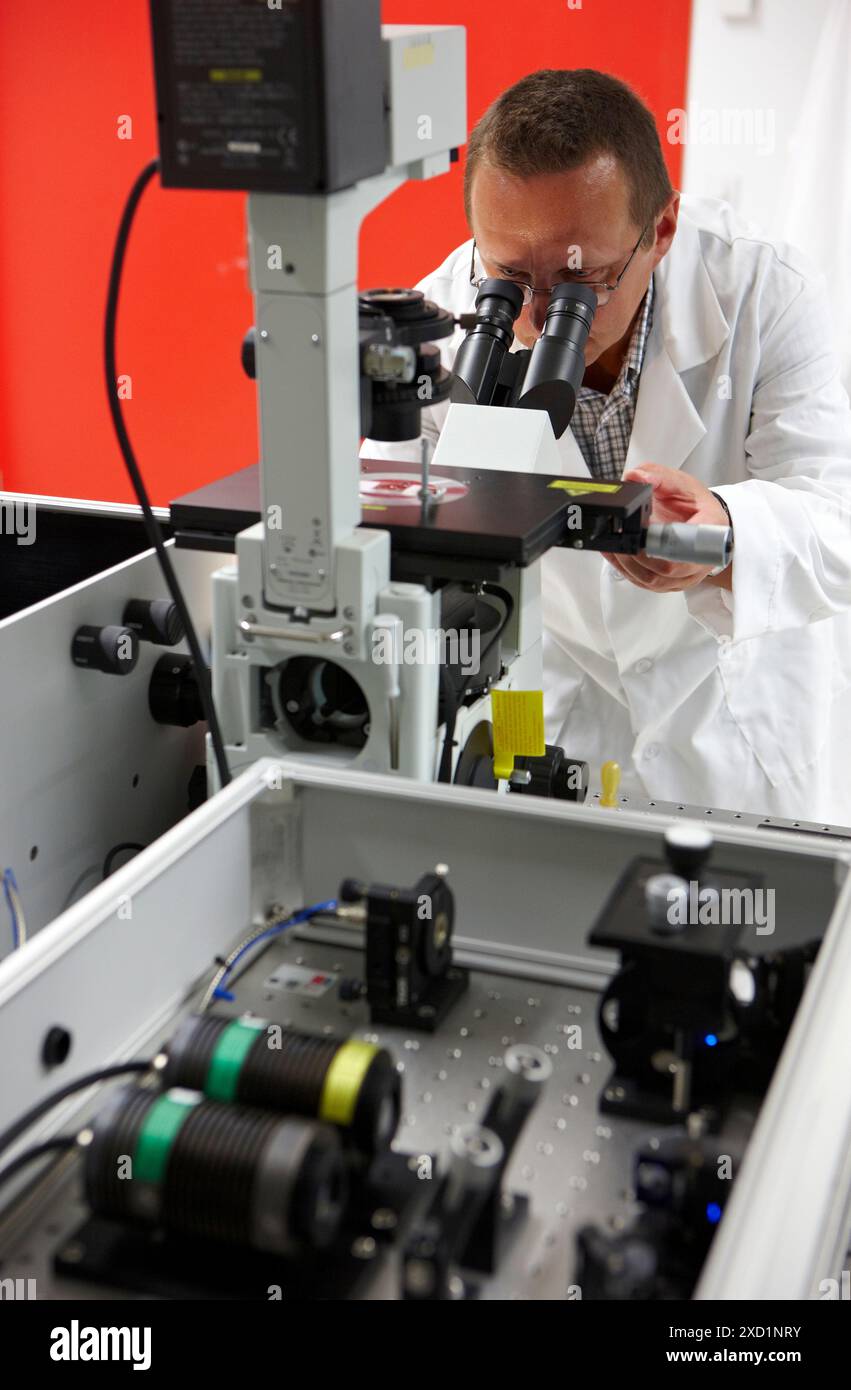 Nanophotonics laboratory, confocal fluorescence microscope with ...