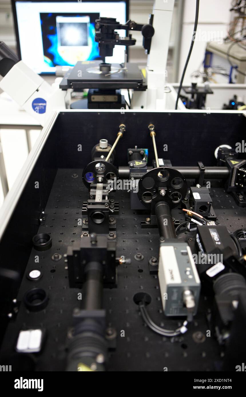 Nanophotonics laboratory, confocal fluorescence microscope with ...