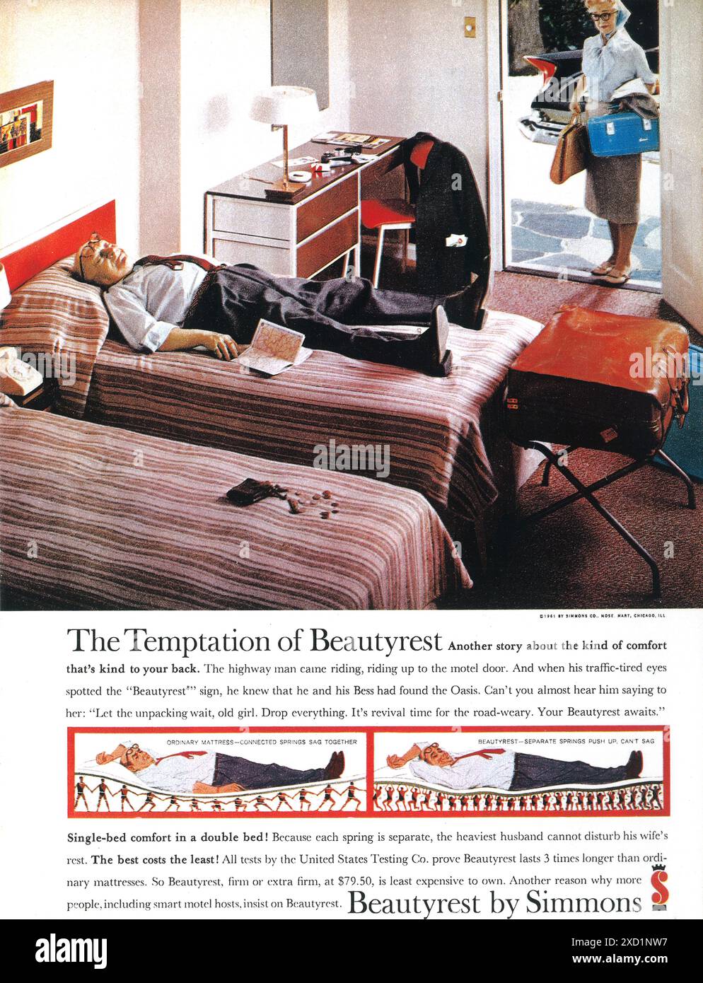 Mattress ad 1960s hi-res stock photography and images - Alamy