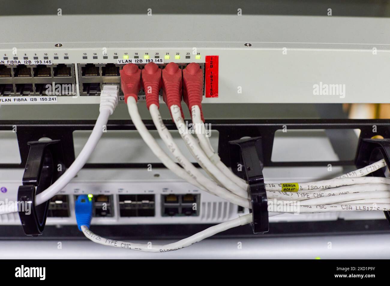 Communication network cabinets, CPD, Data Processing Center Stock Photo ...