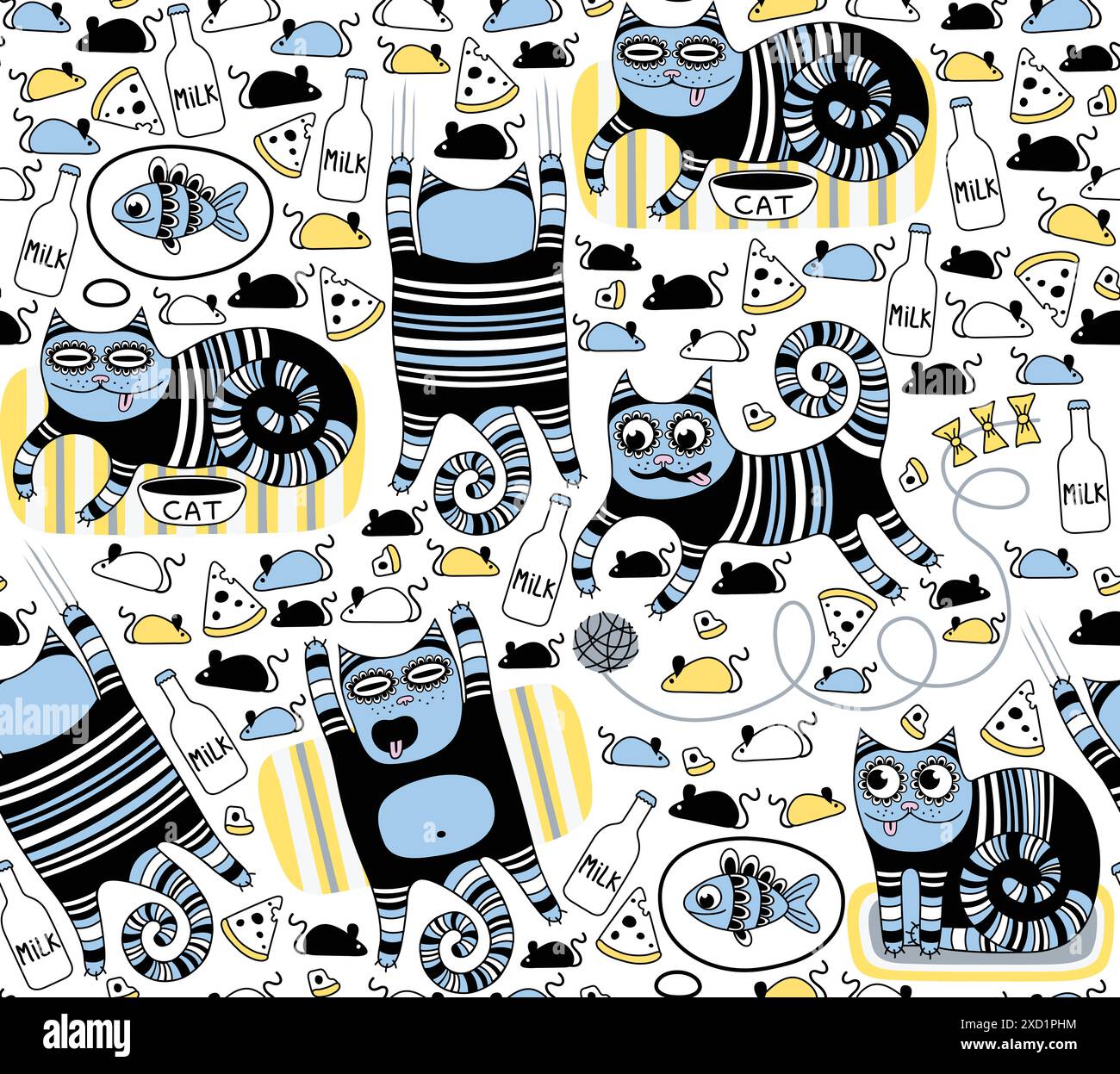Cats with stripes Stock Vector Images - Alamy