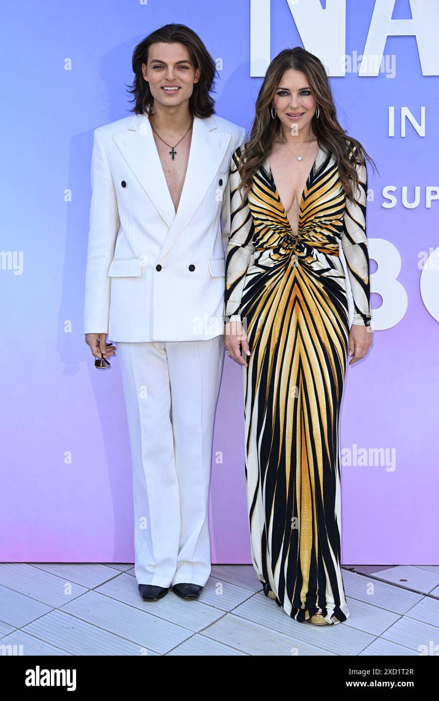 London, UK. June 19th, 2024. Damian Hurley and Elizabeth Hurley ...