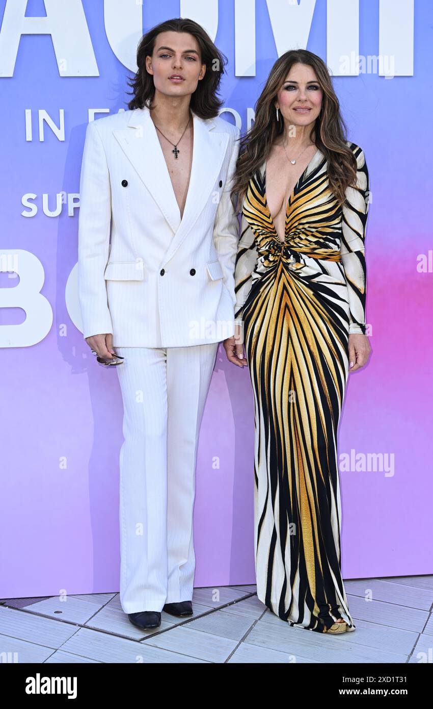 London, UK. June 19th, 2024. Damian Hurley and Elizabeth Hurley ...