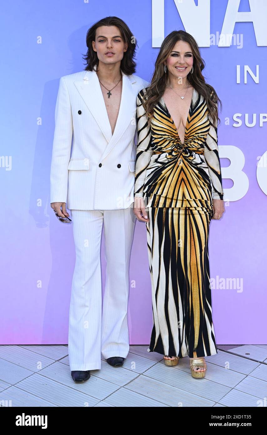 London, UK. June 19th, 2024. Damian Hurley and Elizabeth Hurley ...