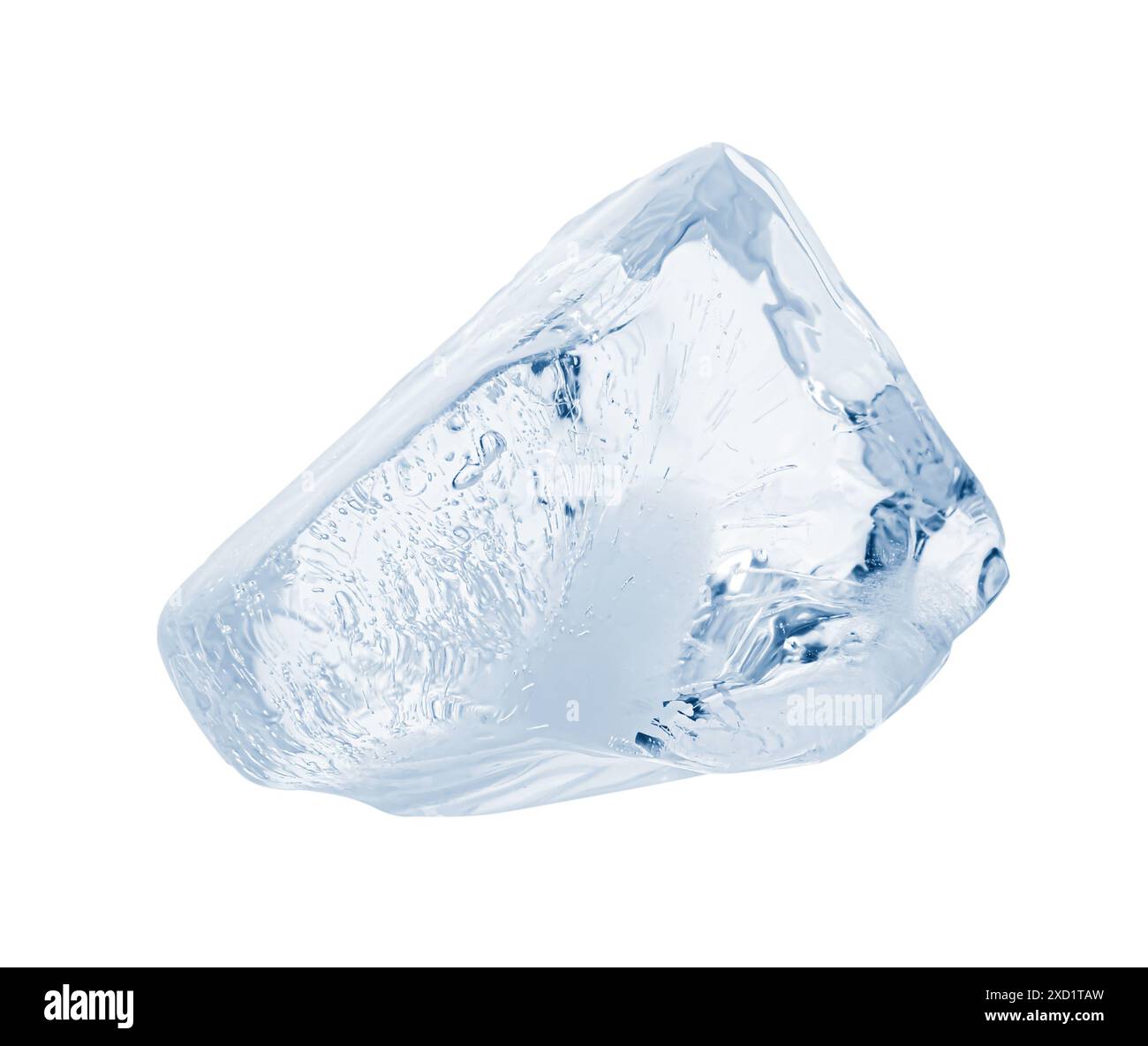 Piece of clear ice isolated on white Stock Photo - Alamy