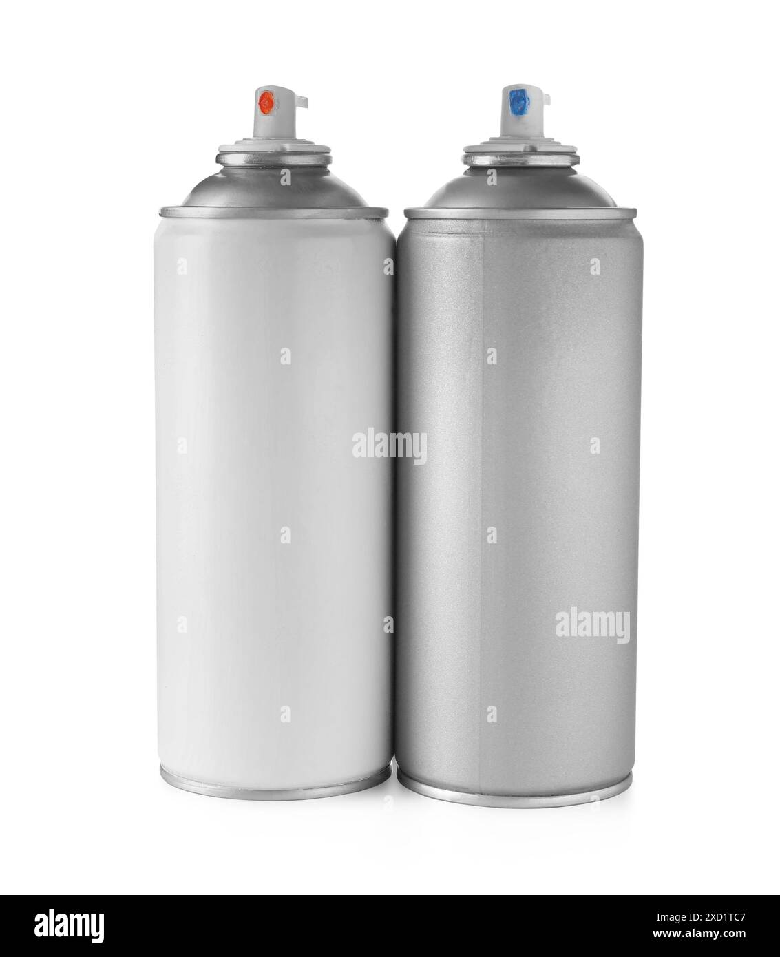 Two spray paint cans isolated on white Stock Photo - Alamy
