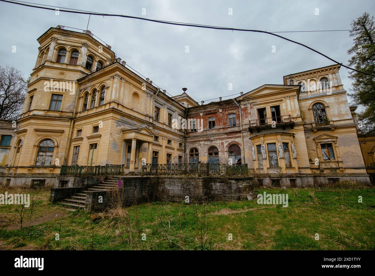 Old ruined abandoned Palace of the Grand Prince Mikhail Nikolaevich ...