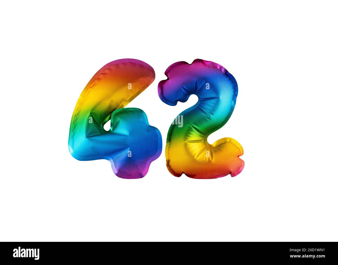 Multicolor balloon number 42 anniversary. Happy birthday ...