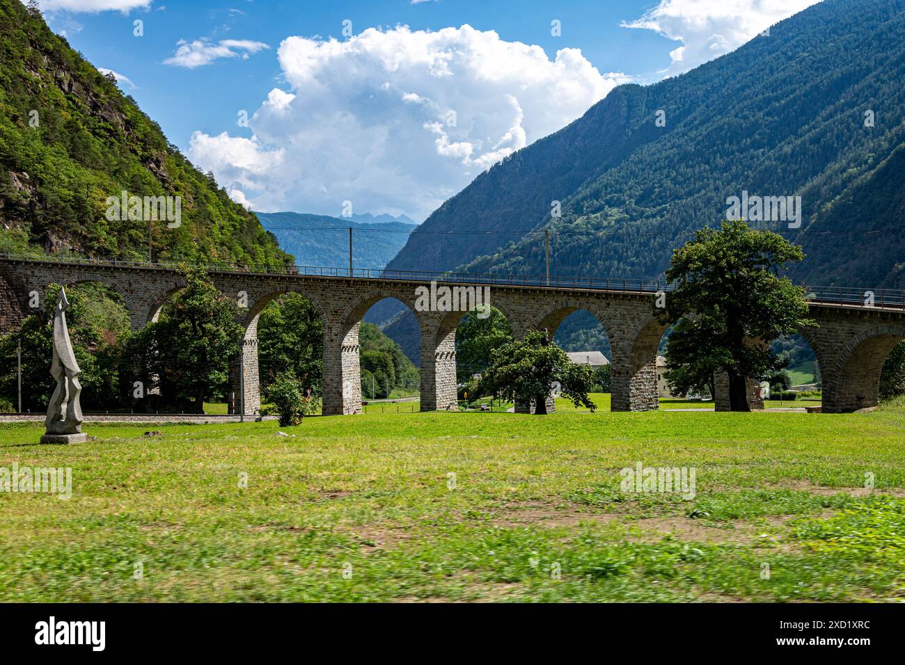 Brusio Spiral Viaduct Stock Photo - Alamy