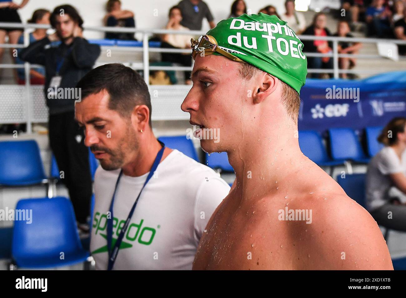 Chartres, France. 19th June, 2024. Leon MARCHAND of France with his ...