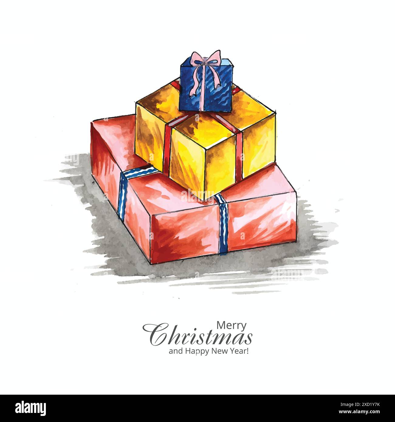 Christmas gifts ornaments snow Stock Vector Images - Alamy